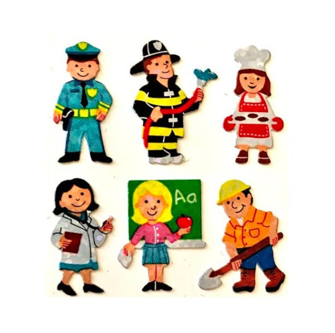PROFESSIONS JOBS OCCUPATIONS Glittery Sandylion Stickers ** Rare ** - Etsy