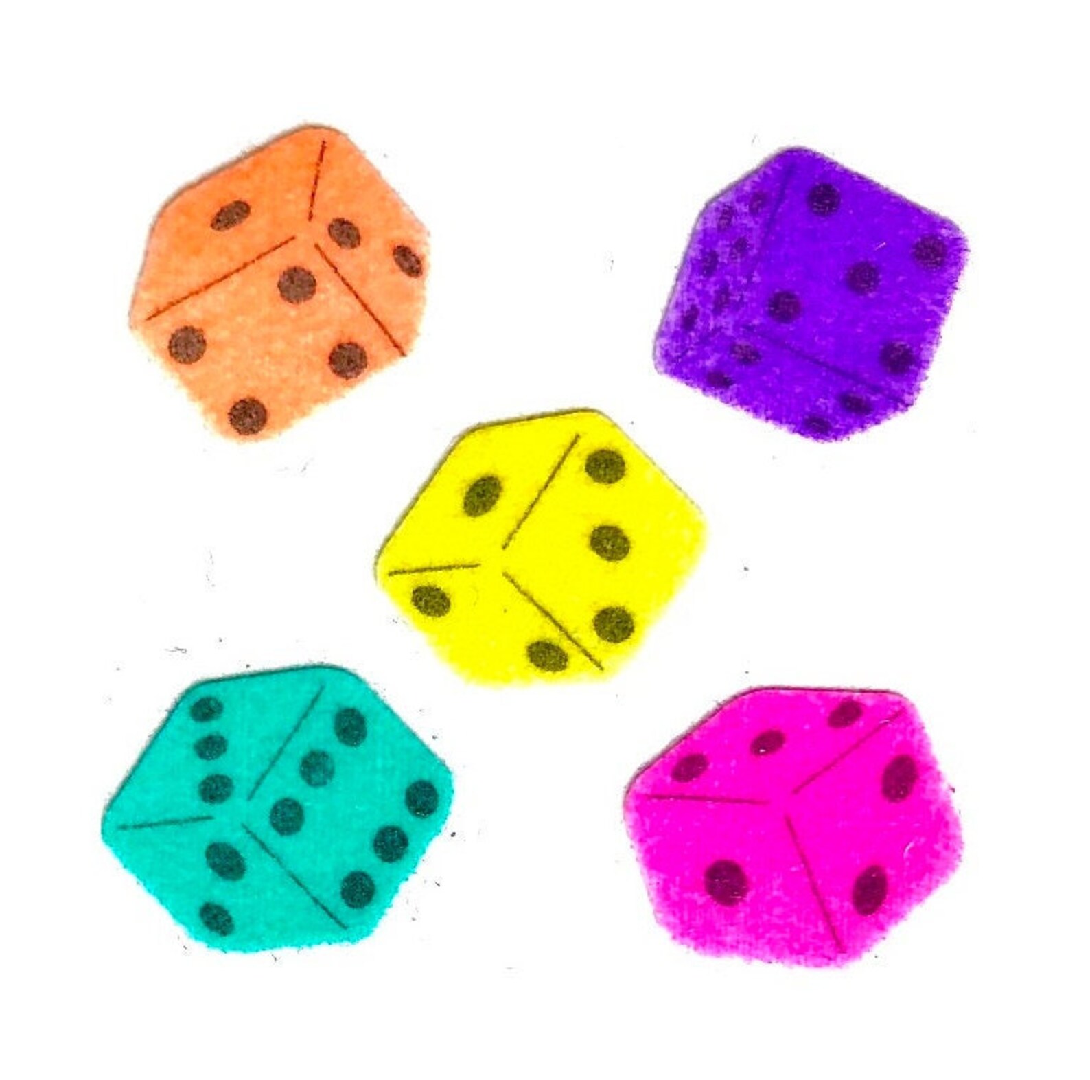 Vintage DICE Fuzzy Sandylion Stickers 1 Square Rare - Etsy