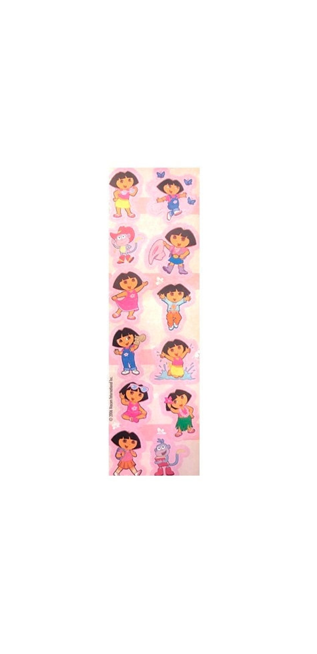 DORA the EXPLORER Theme Glittery Sandylion Stickers 1 Strip Vintage ...
