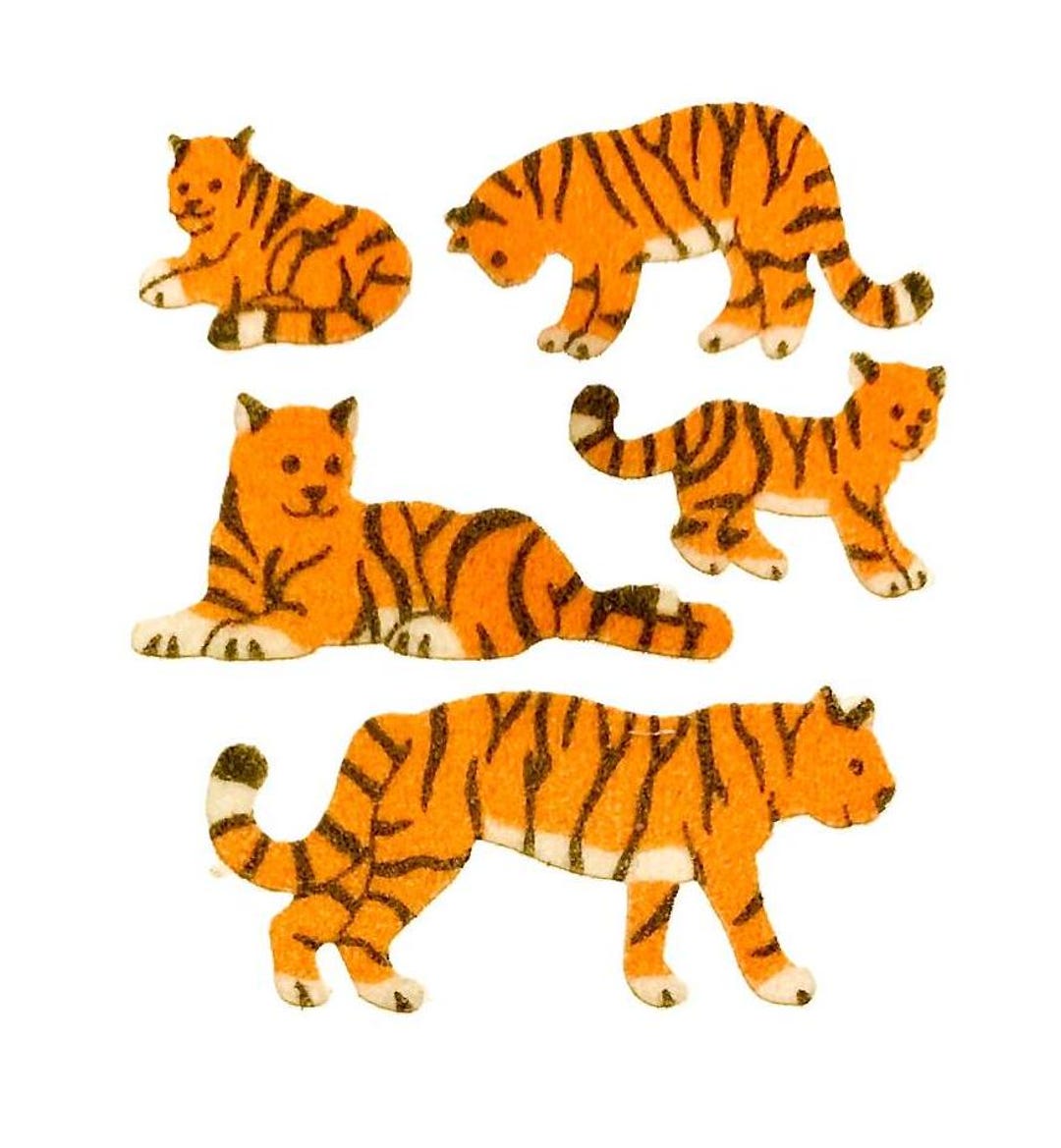 TIGER FAMILY Fuzzy Sandylion Stickers - VINTAGE - Etsy