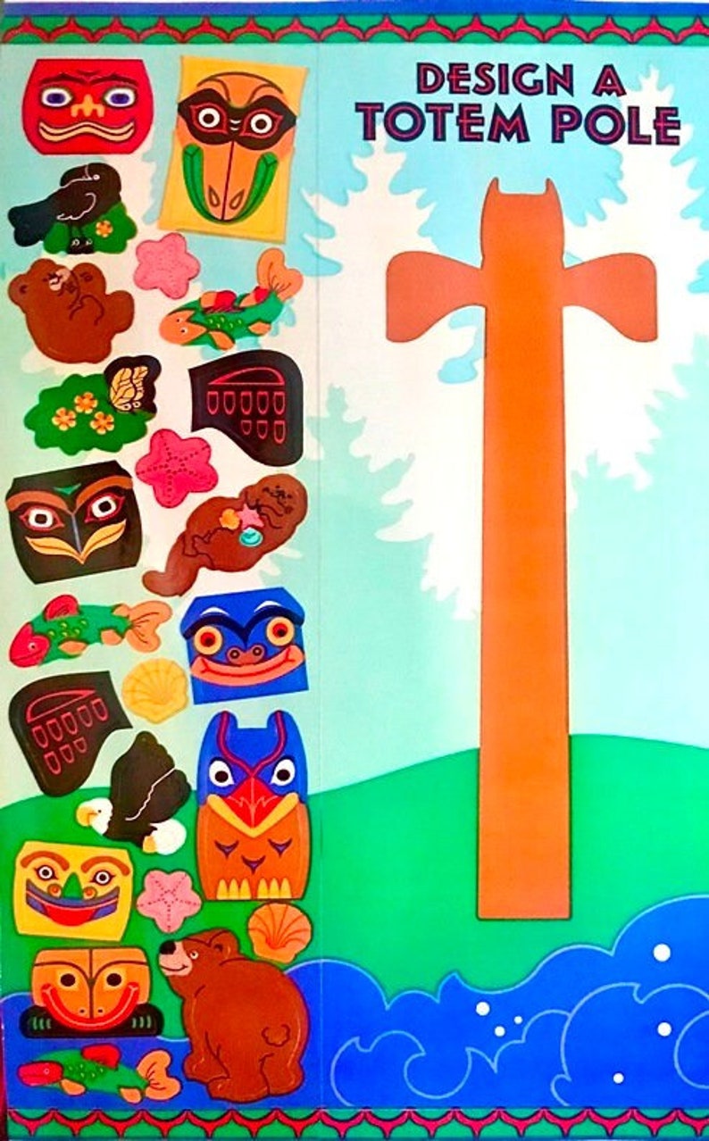 DESIGN A TOTEM POLE Maxi Kromekote Sandylion Stickers Rare-vintage - Etsy