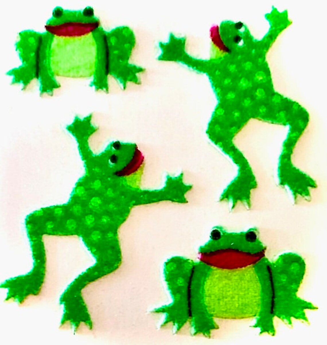 FROGS Fuzzy Sandylion Stickers 1 Square vintage - Etsy