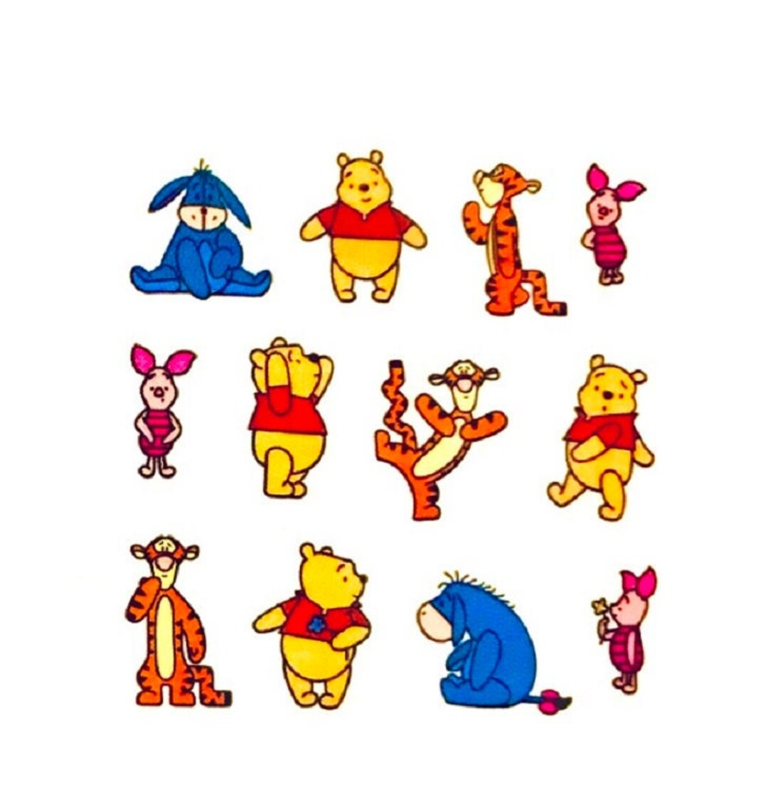 Micro WINNIE the POOH & FRIENDS Sandylion Stickers 1 Square - Etsy