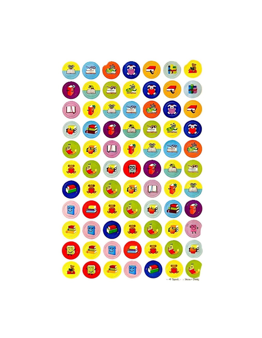 BOOKS, BOOKWORM Maxi Sandylion Stickers Rare-vintage - Etsy