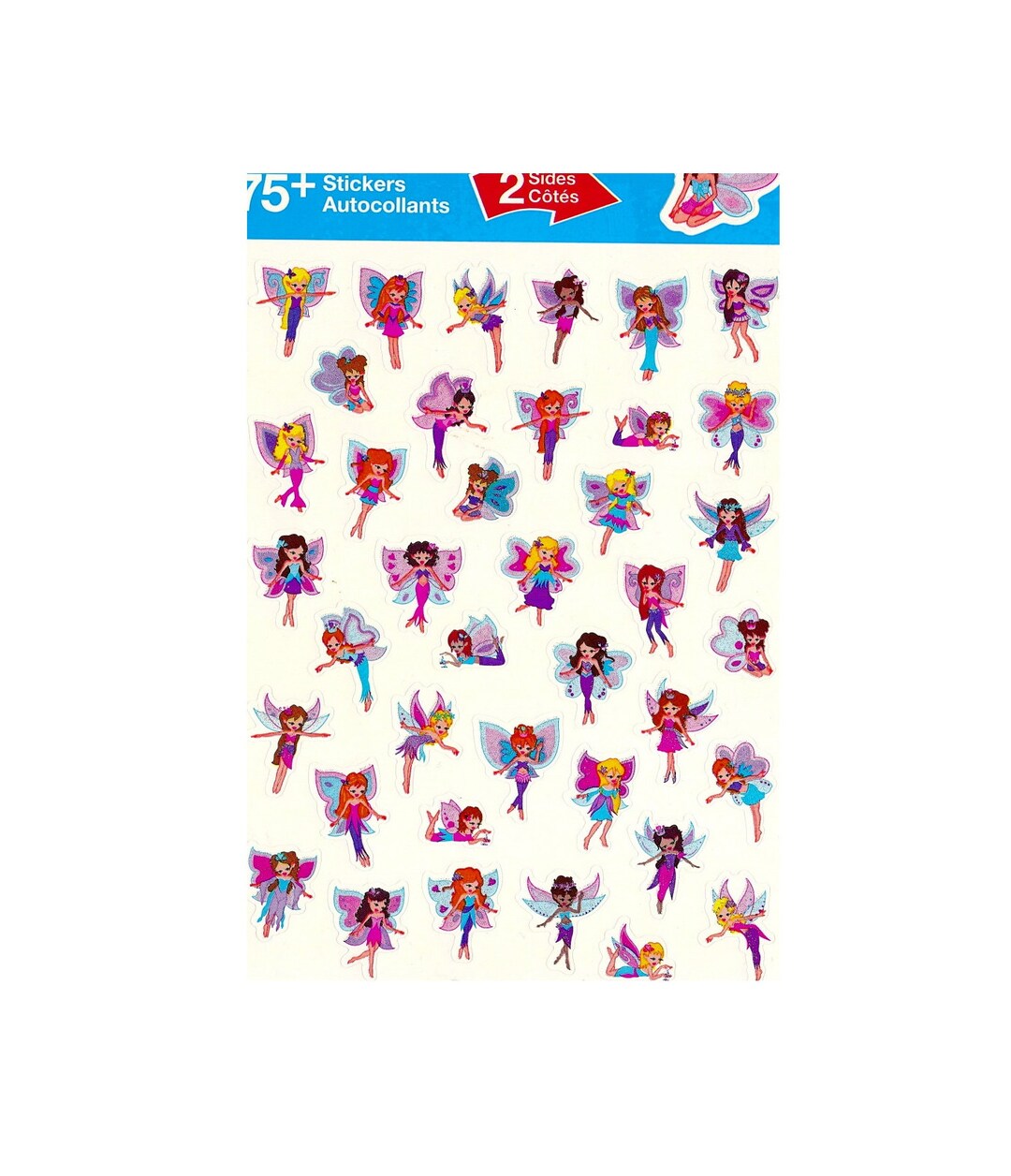 FOLDOVER Glittery FAIRY FAIRIES 75 + Sandylion Stickers - 2 Sides *new ...
