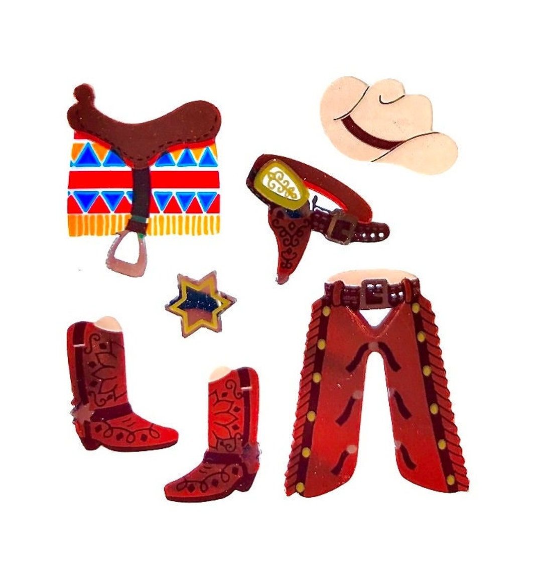 COWBOY Chaps, Boots, Hat, Saddle, Western Theme Mylar Sandylion ...