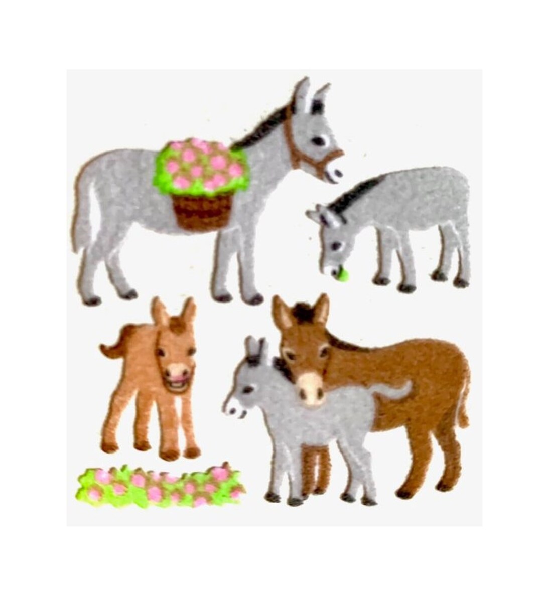 DONKEY ASS Fuzzy Sandylion Stickers 1 Square Rare Vintage Animals - Etsy