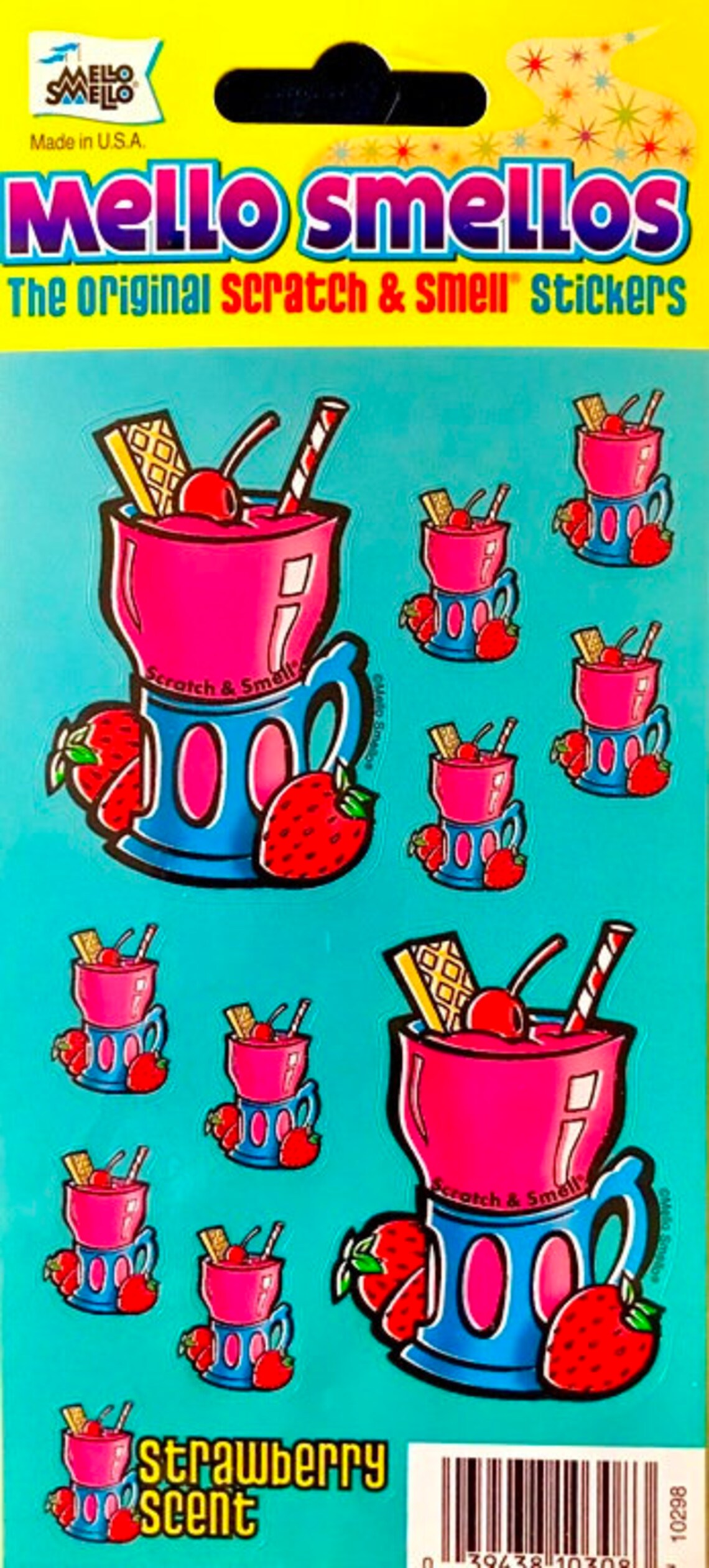 RARE Maxi MELLO SMELLO Scratch & Smell Stickers 1 sheet | Etsy