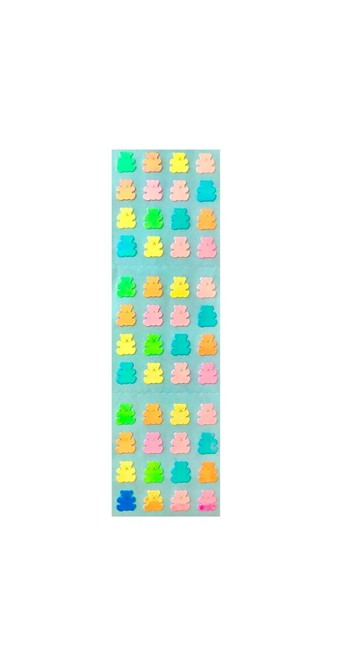 Pearly Micro TEDDY BEARS MOP Sandylion Stickers 3 Squares (strip ...