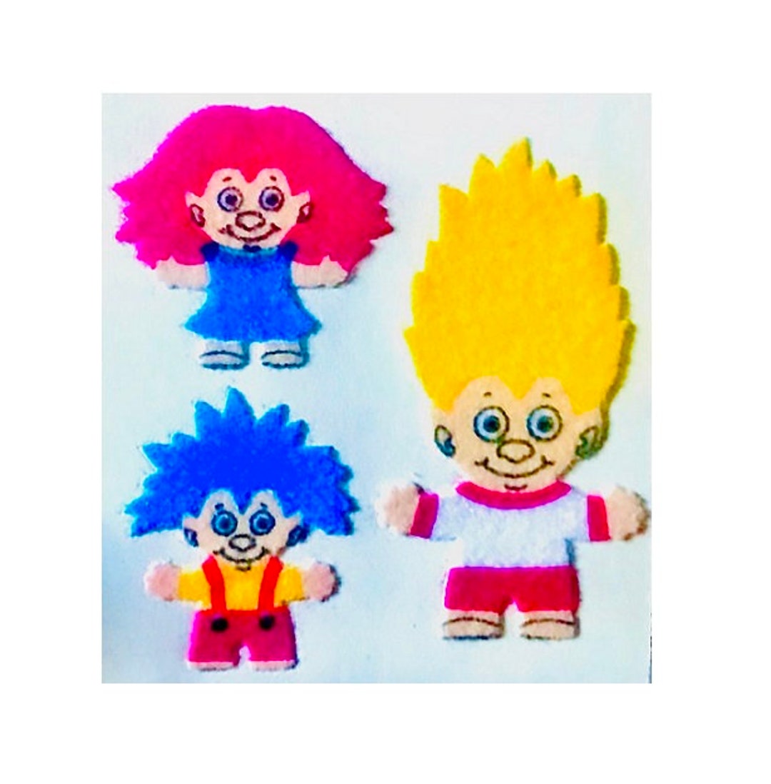 TROLLS Fuzzy Sandylion Stickers 1 Square Rare VINTAGE - Etsy