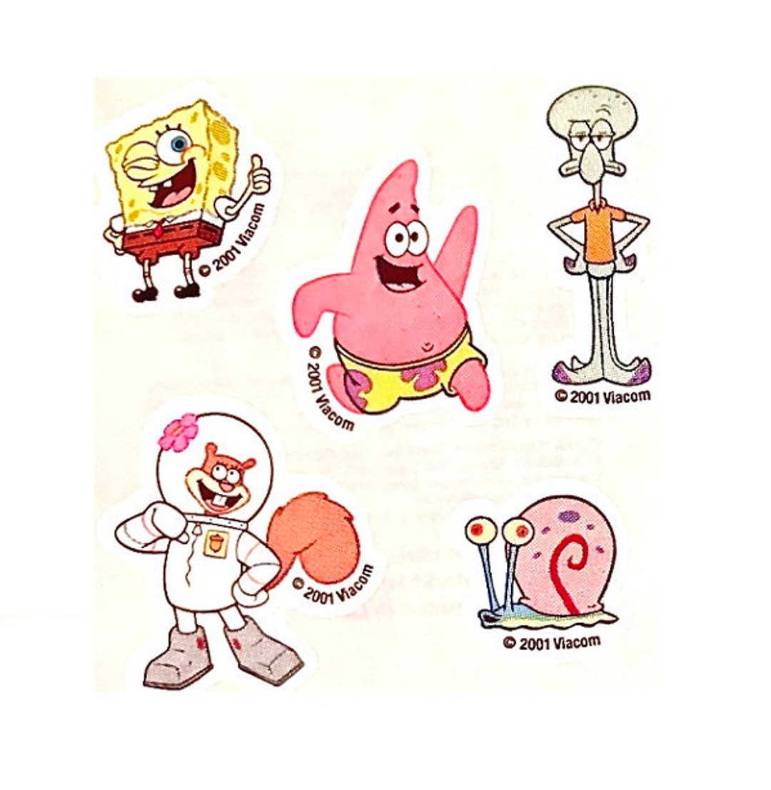 SPONGEBOB SQUAREPANTS & GANG Sandylion Stickers 1 Square Rare - Etsy