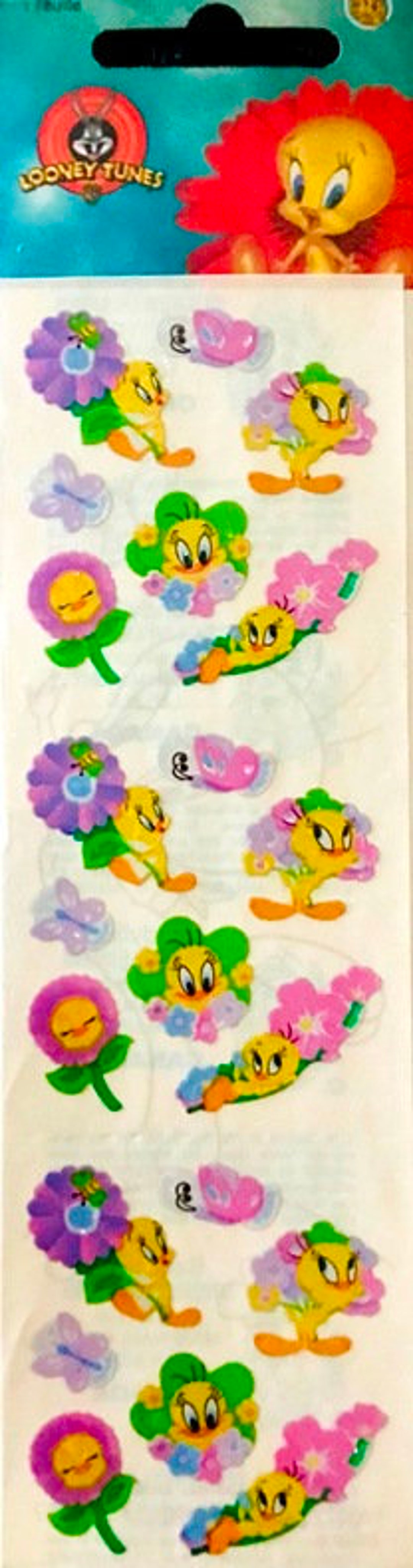 Tweety Bird Glittery Theme Sandylion Stickers 3 Squares RARE New in ...