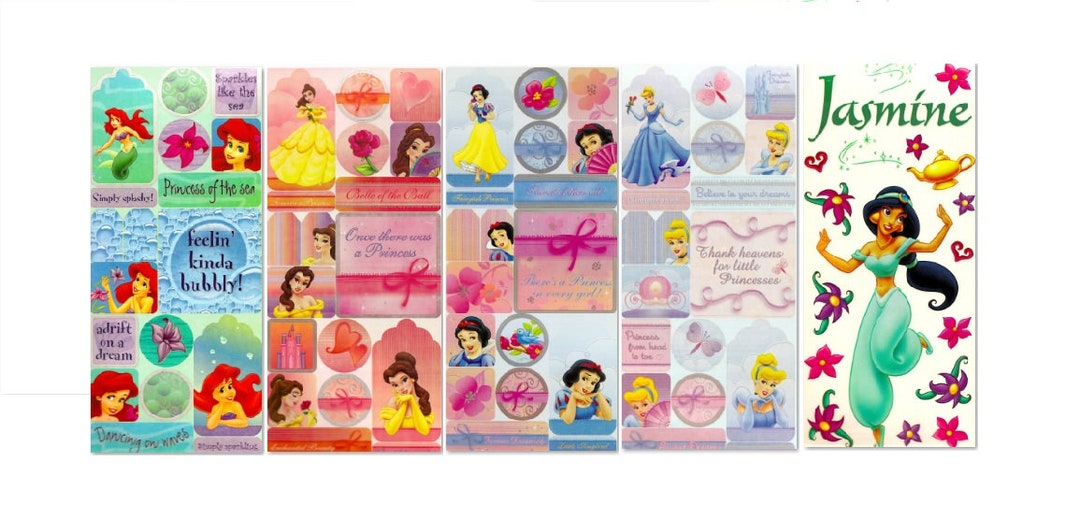 Princess thème Sandylion SCRAPBOOK Stickers 1 feuille 12 x 5 Not in ...