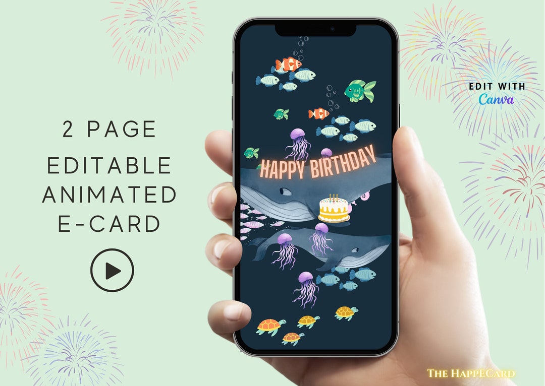 Animated Birthday Electronic Card, Happy Birthday Animated Ecard ...