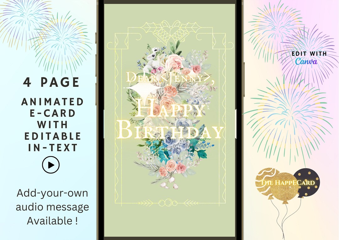 The Happecard, Animated Birthday Electronic Card, Happy Birthday ...