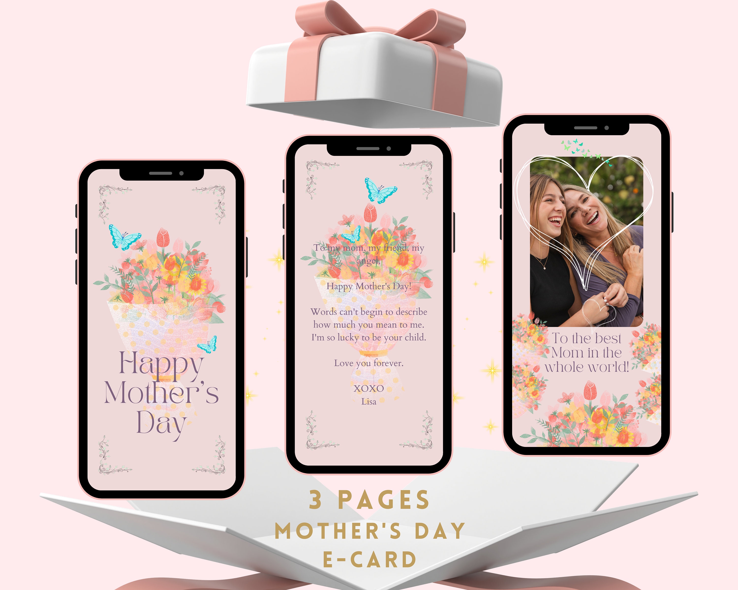 Animated Mother's Day E-card, Floral Design (digital Download) - Etsy