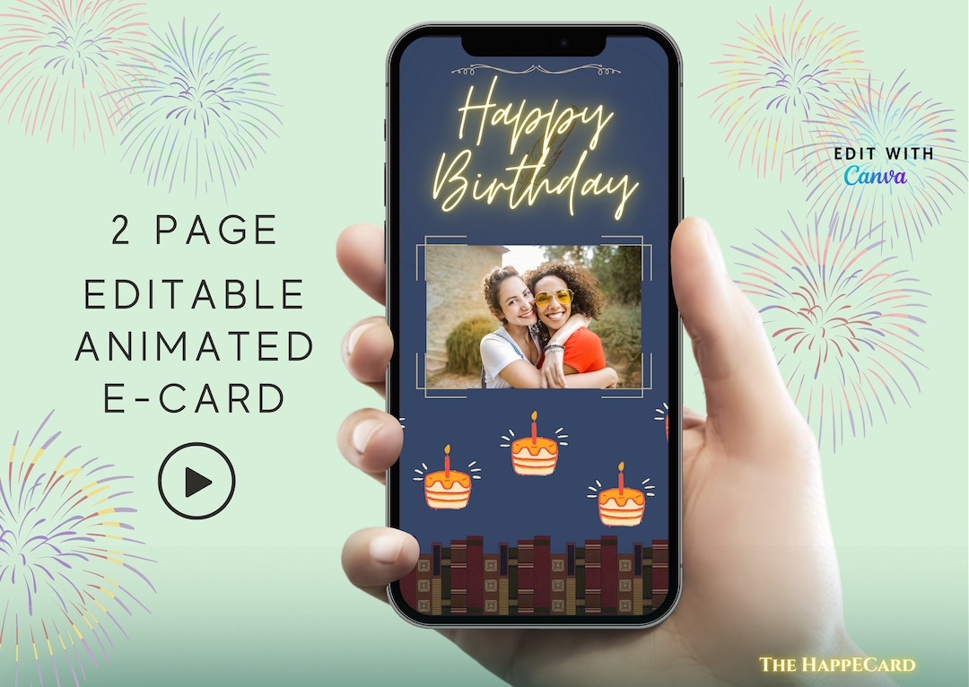 Animated Birthday Electronic Card, Happy Birthday Animated Ecard ...