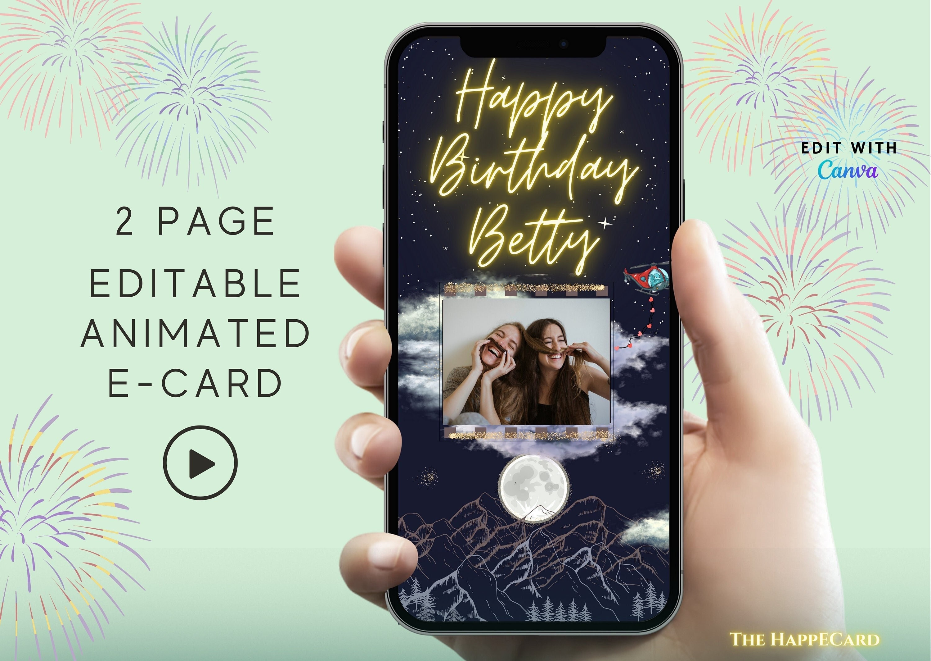 Editable Animated Happy Birthday Cards