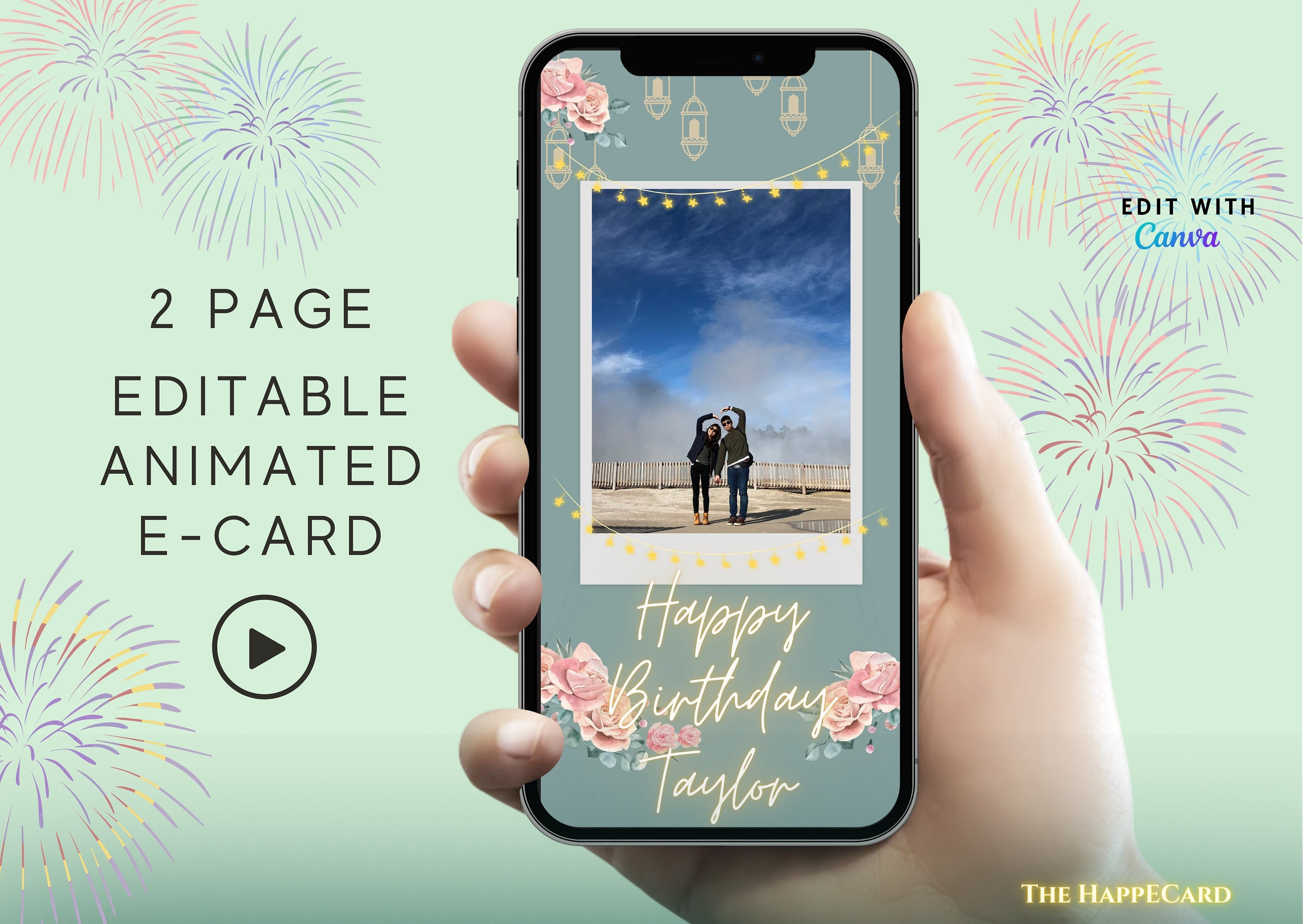 Editable Animated Happy Birthday Cards