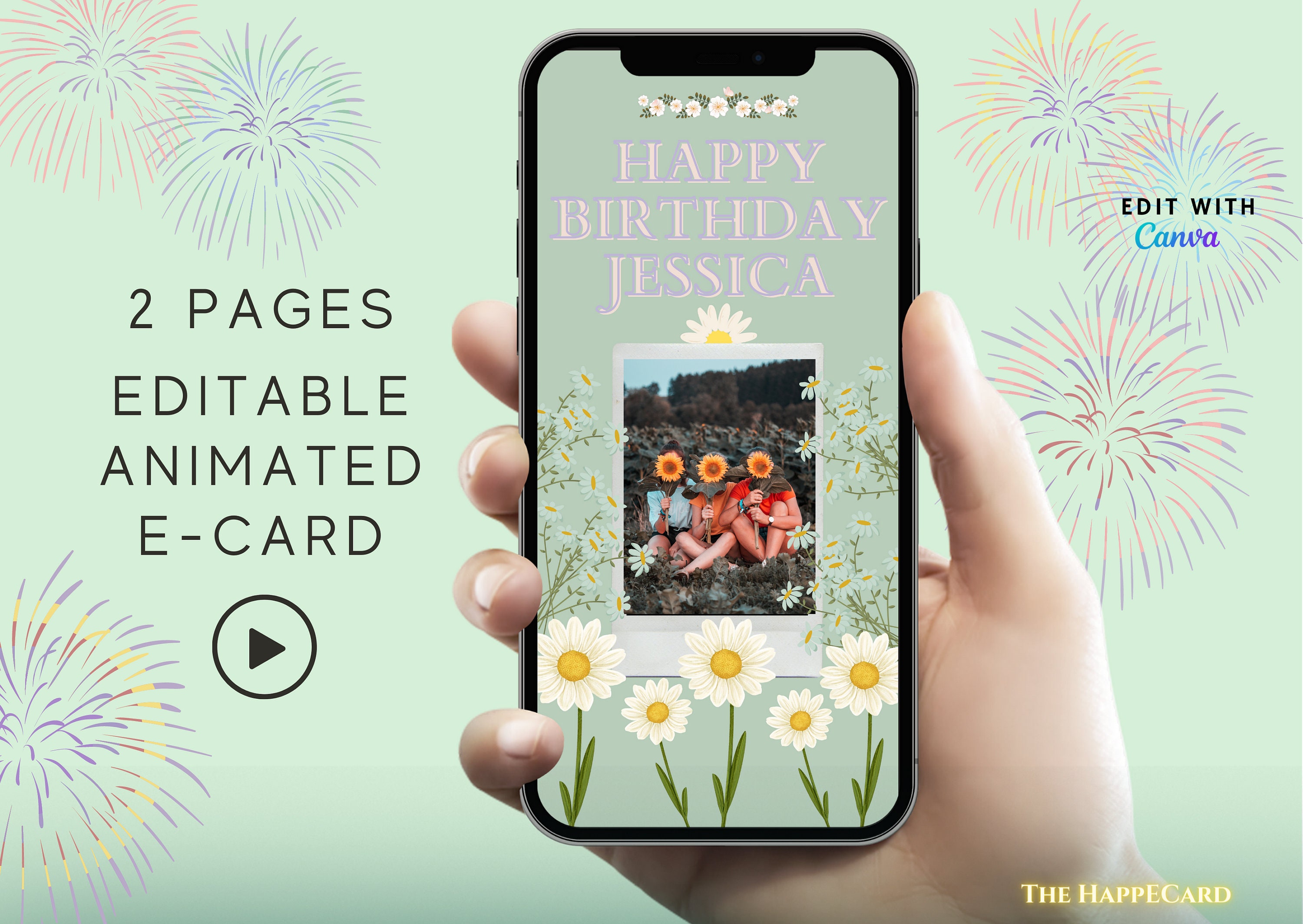 Editable Animated Happy Birthday Cards