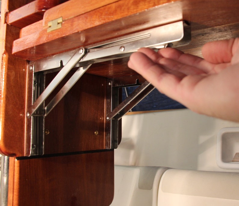 Sailboat Cockpit Table in Teak With 2 Cupholders Custom - Etsy