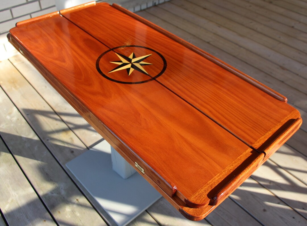 Marine Cockpit Table in Makore - Etsy