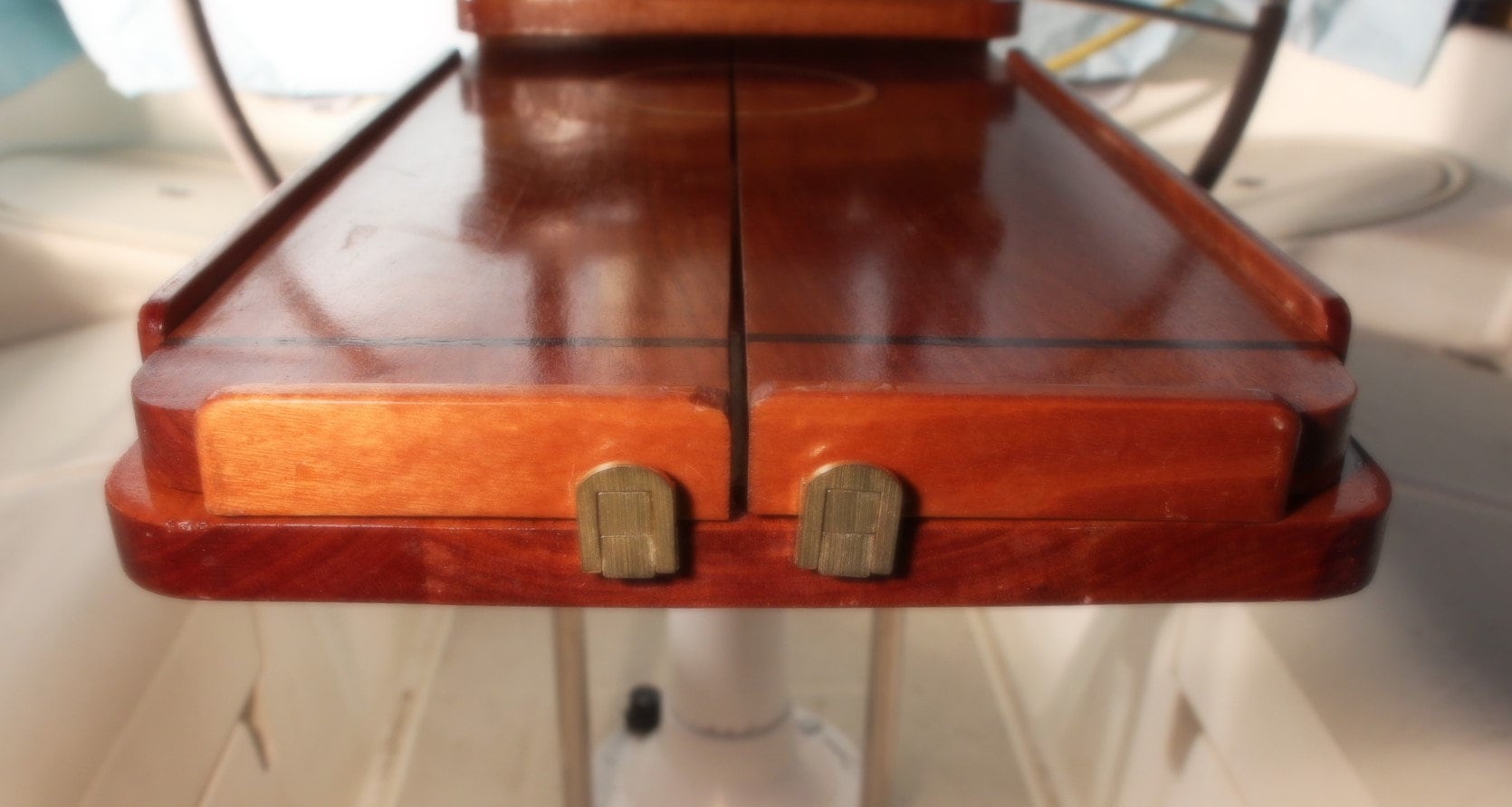 Sailboat Cockpit Table in Teak With 2 Cupholders - Etsy