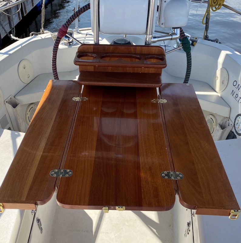 Sailboat Cockpit Table - in Makore - Etsy