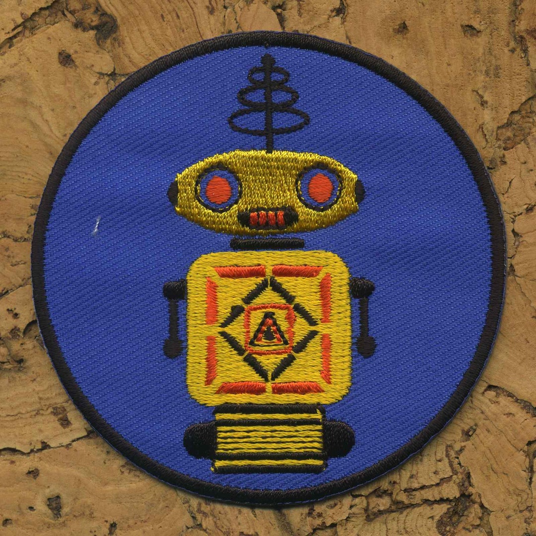 Patch Robot Yellow and Blue 8 Cm Patch - Etsy