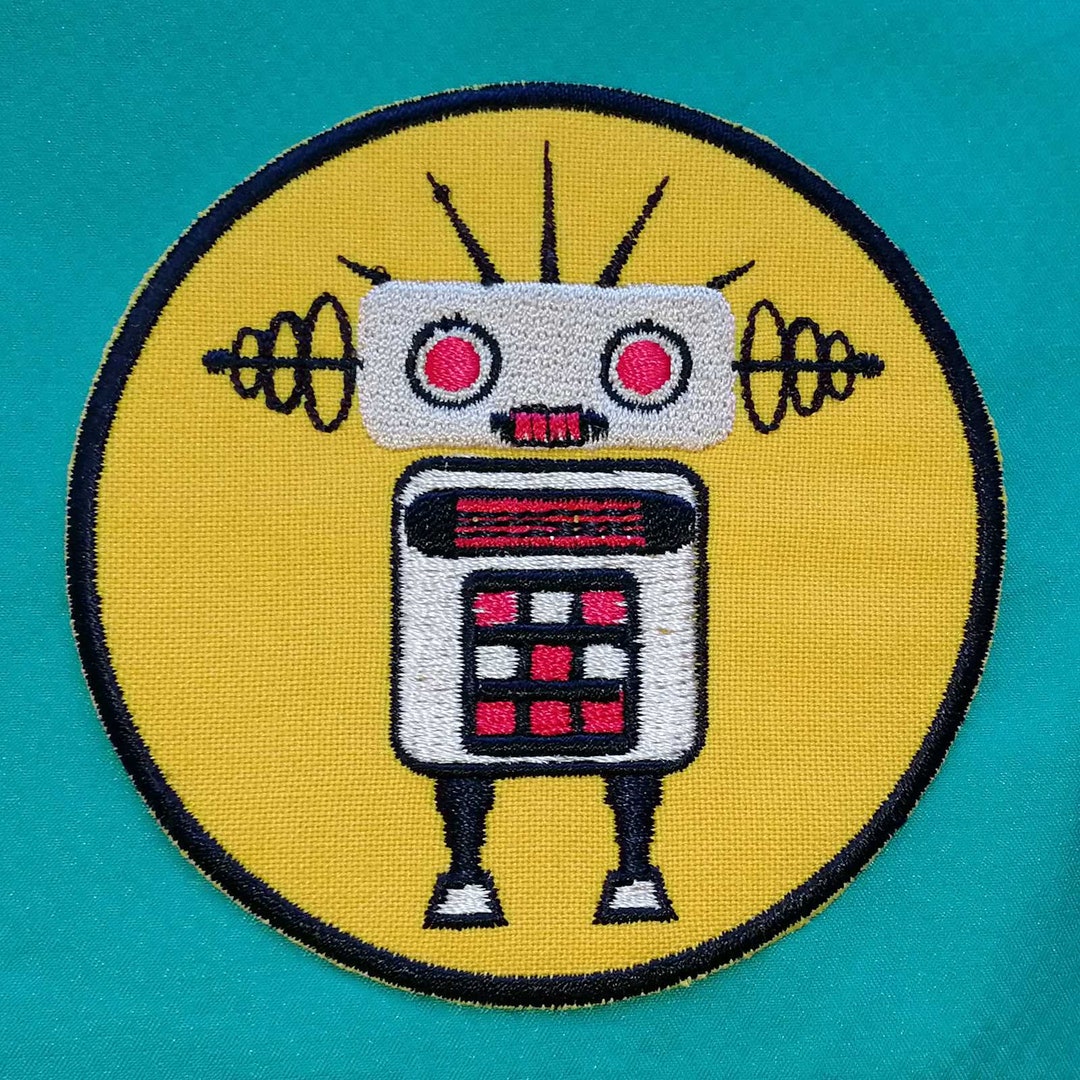 Patch Robot Gold and Orange 8 Cm Patch - Etsy