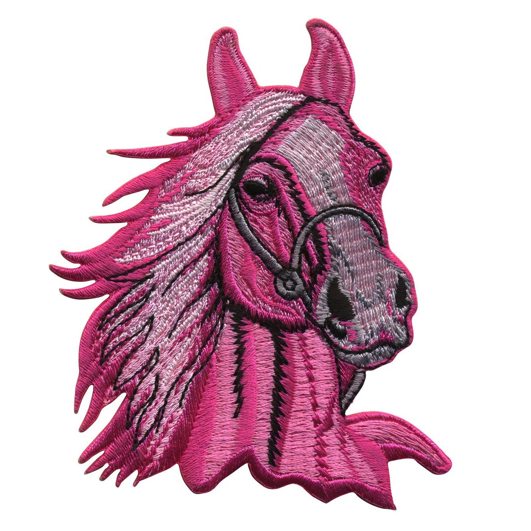 Parche caballo rosa-rosa parche - Etsy España
