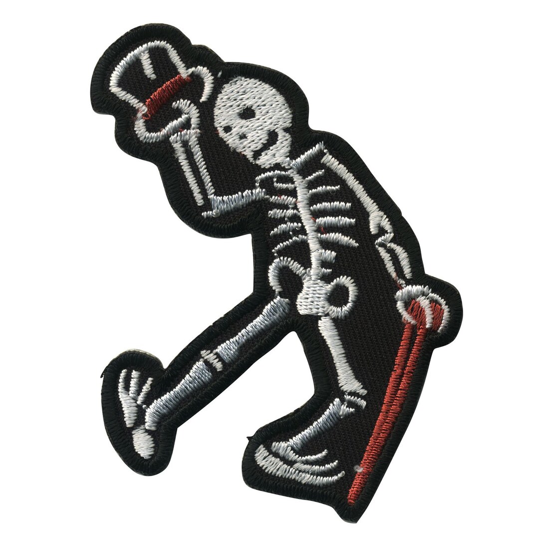 Patch Skeleton With Cylinder and Stick Patch - Etsy