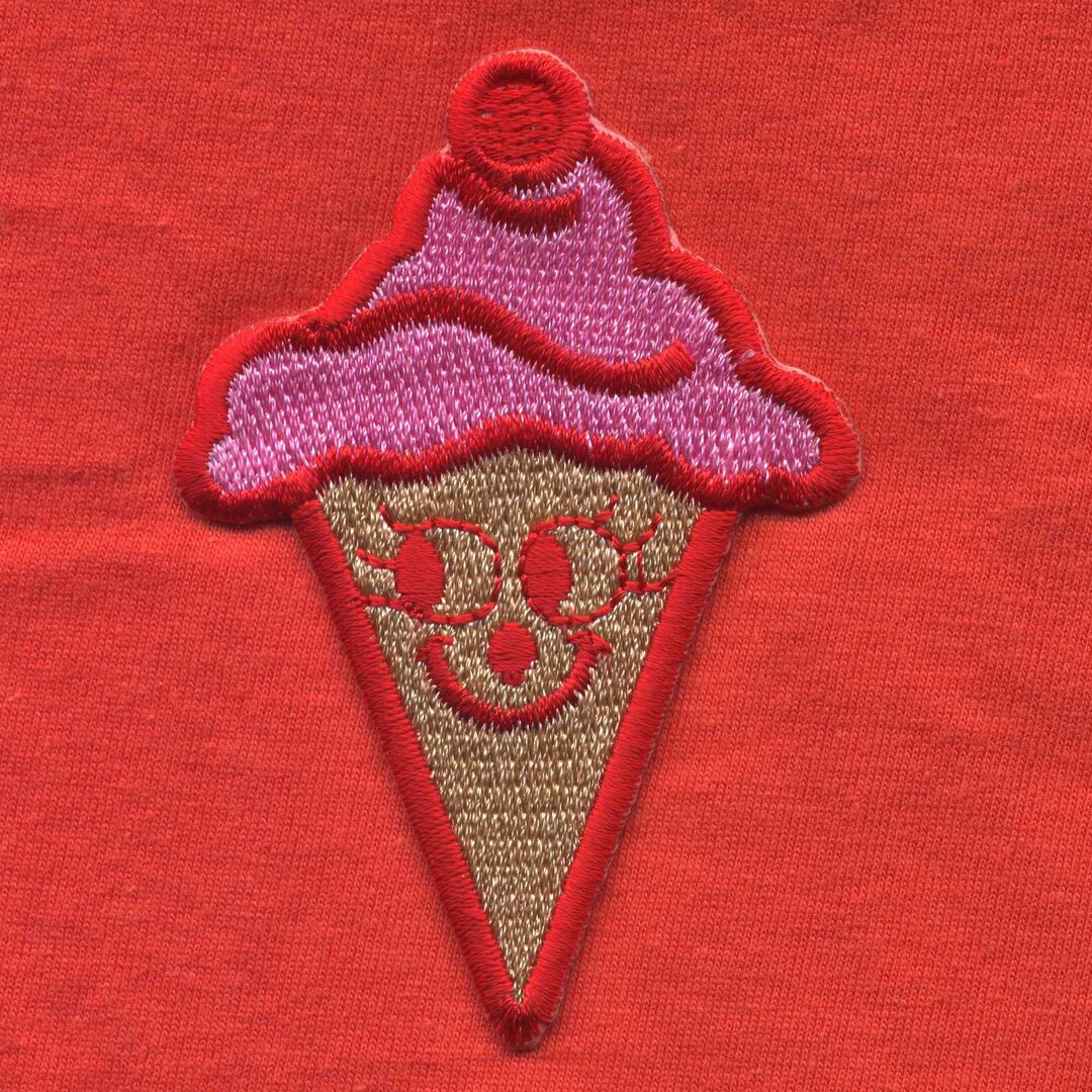 Patch Ice Cream With Face Ice Cream Cone Pink Patch - Etsy