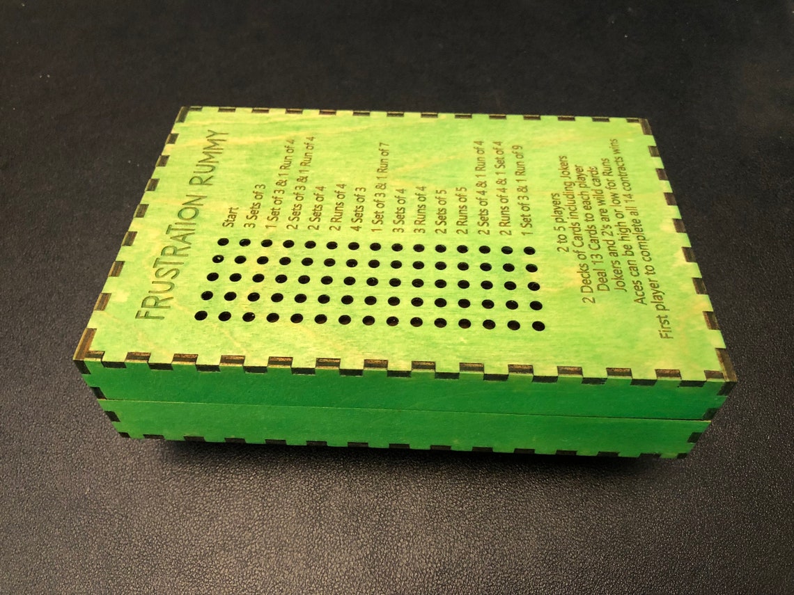 Frustration Rummy Game Box Set. Rummy Card Game. Message for - Etsy