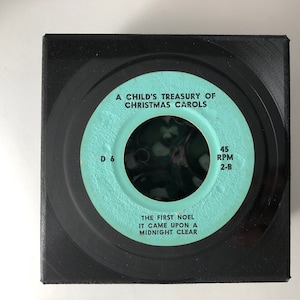 Christmas Record Box - Vintage 45 Repurposed Vinyl Record Box ...