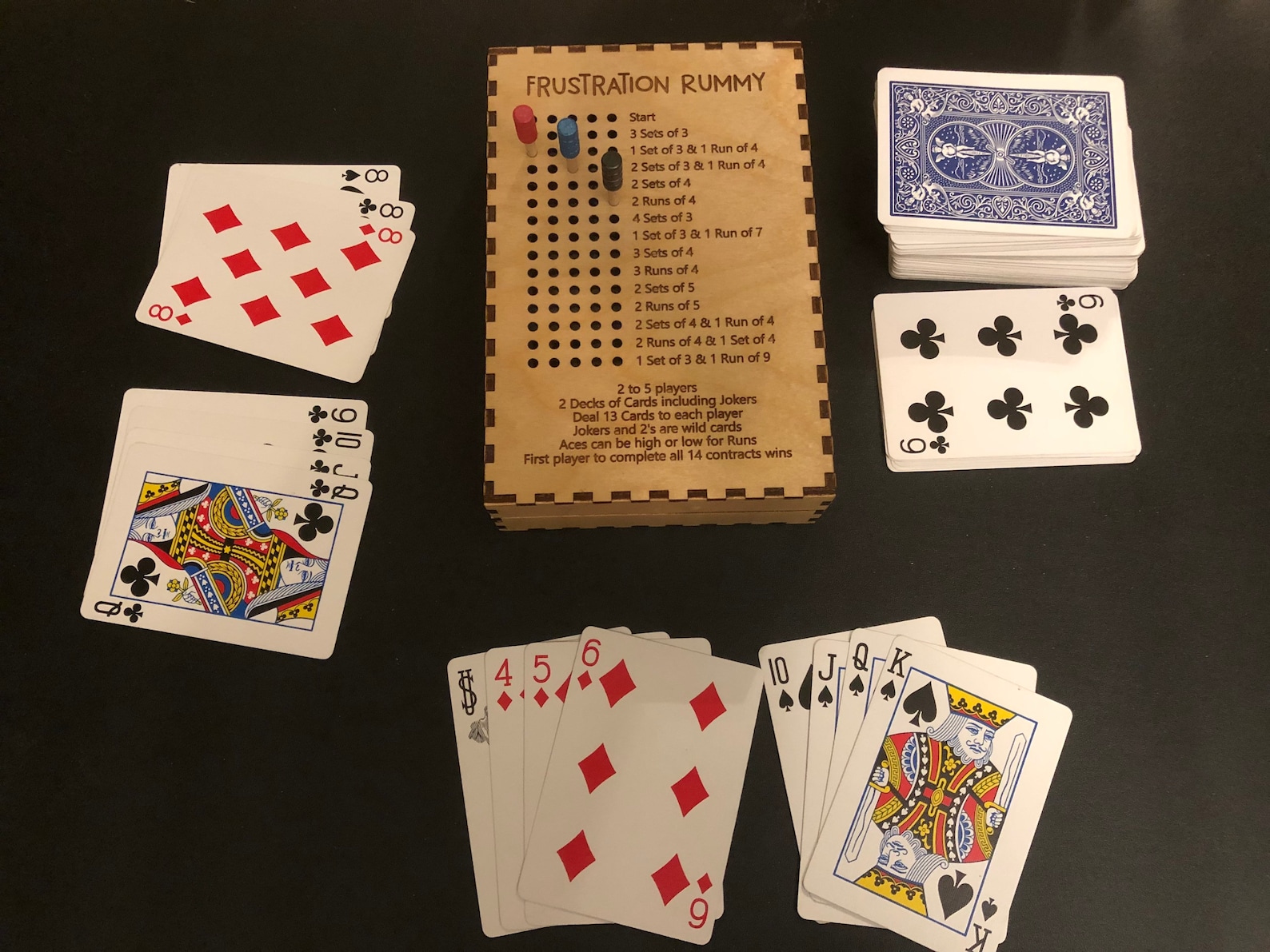 Frustration Rummy Game Box Set. Rummy Card Game. Message for - Etsy