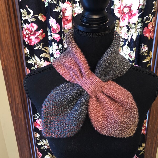 Knit Keyhole Scarf - Etsy