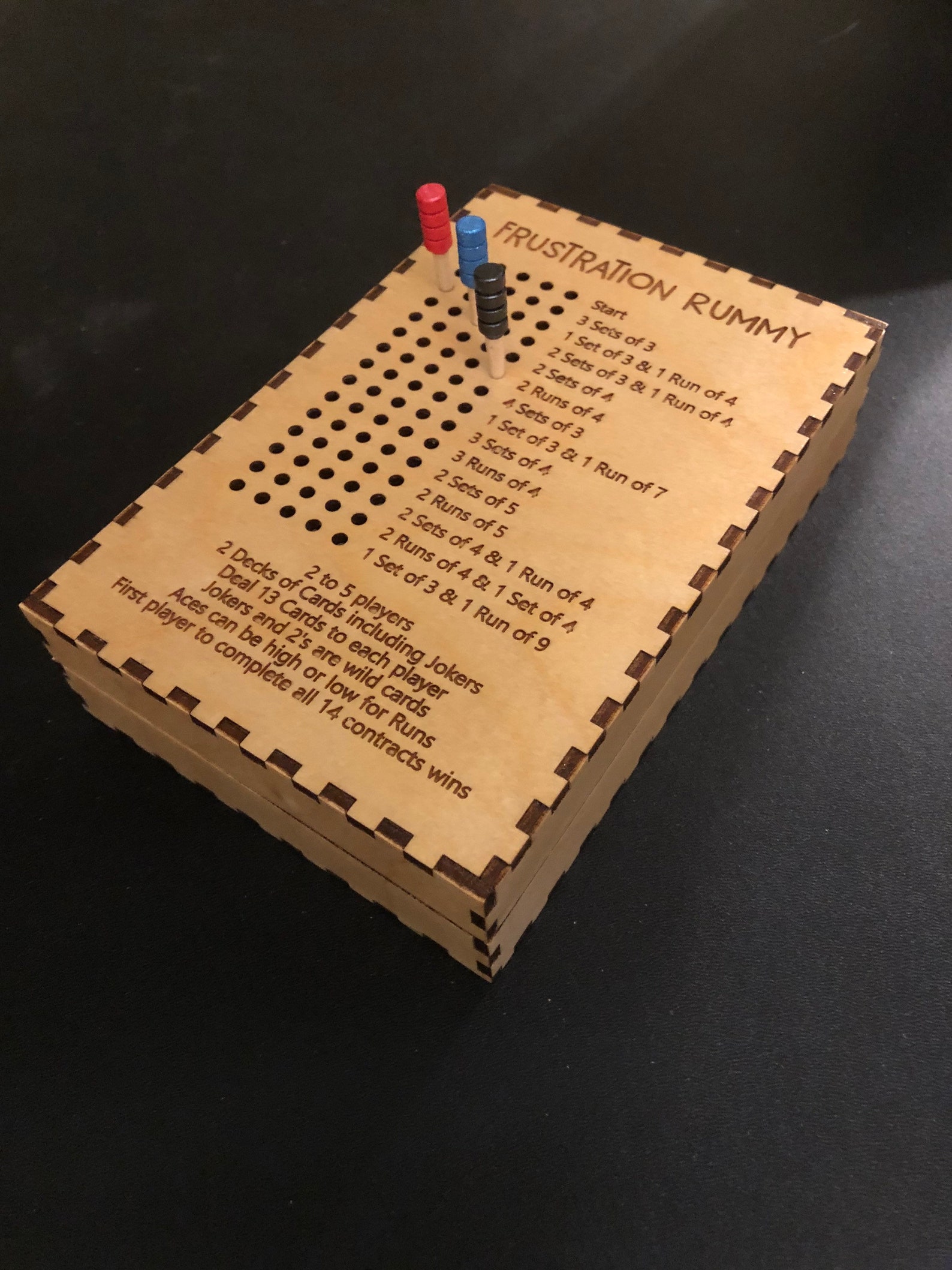 Frustration Rummy Game Box Set. Rummy Card Game. Message for - Etsy