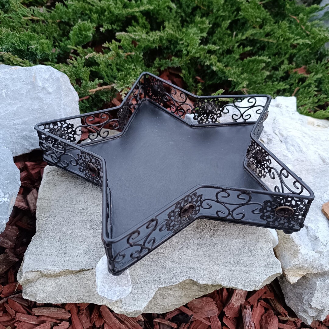Vintage Star-shaped Metal Tray Candleholder Plate 30*30*6 Cm 12*12*2.5 ...