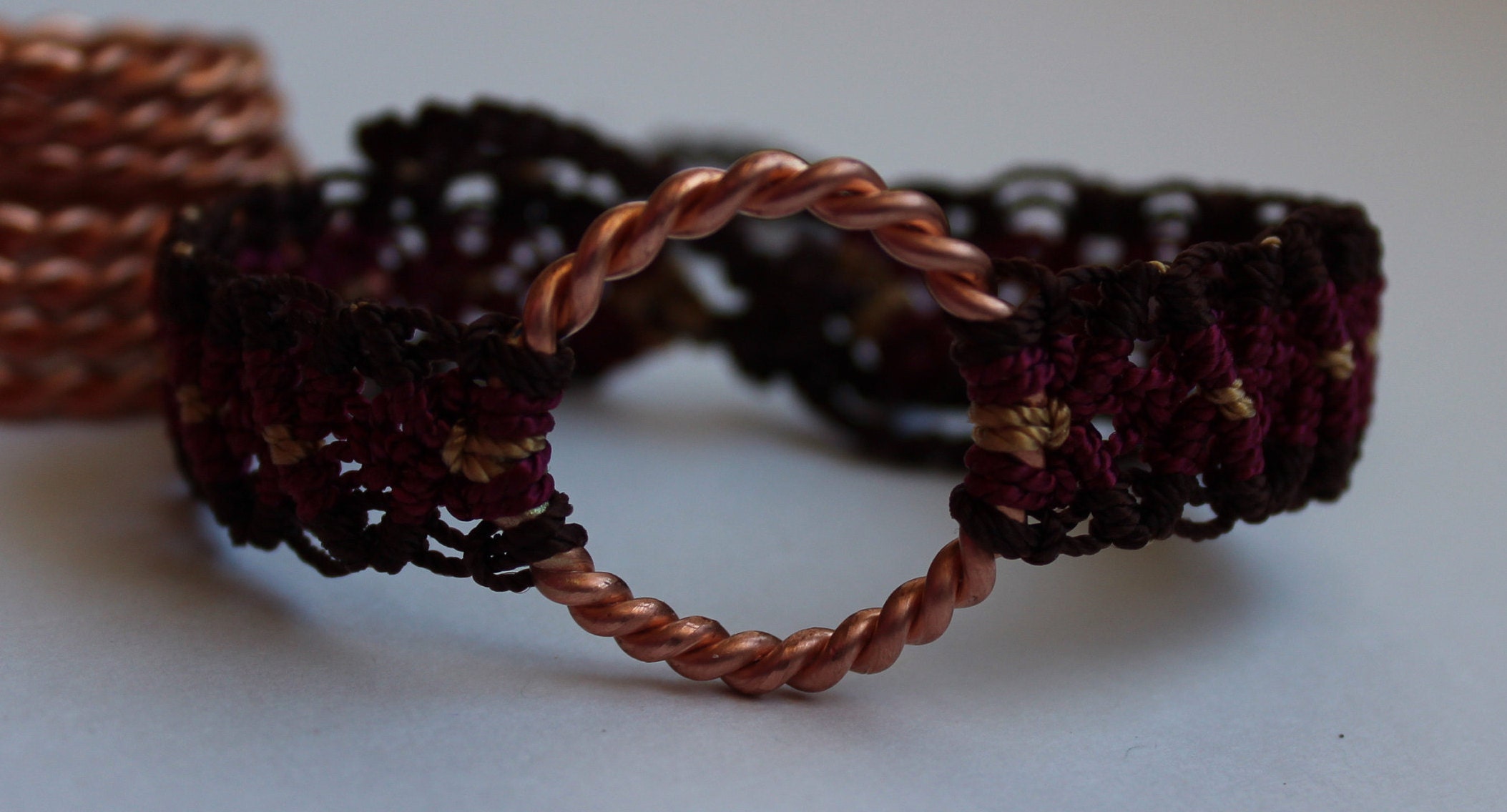 Macramé Bracelet With a Tensor Ring 1/32 Empowerment New Cubit | Etsy