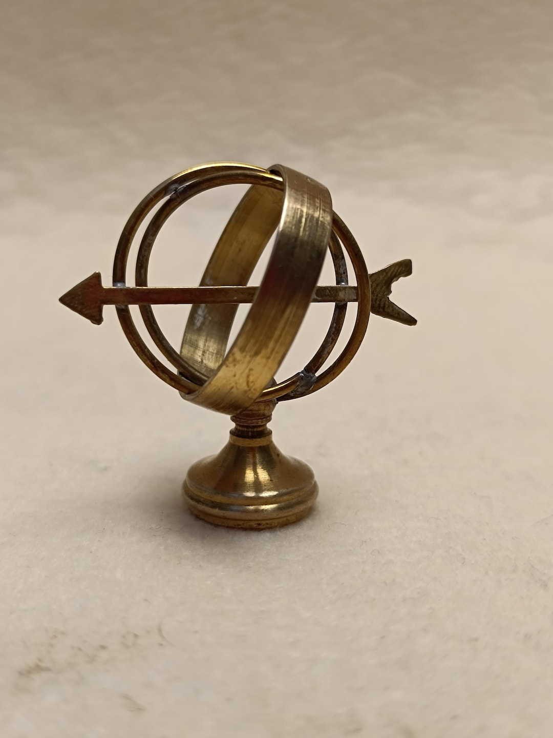 Vintage Solid Brass Sphere WITH Arrow Nautical Maritime Astrolabe ...