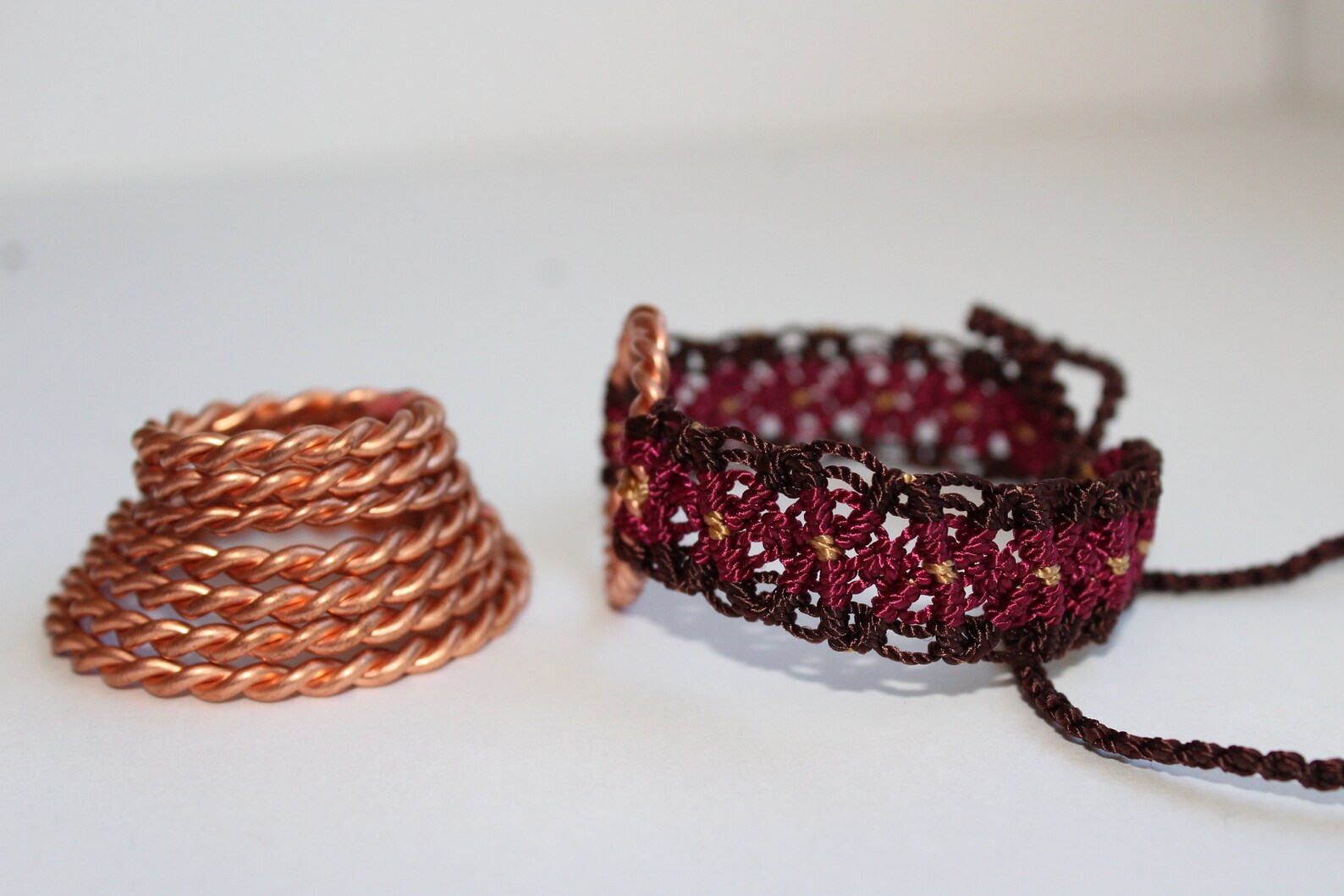 Macramé Bracelet With a Tensor Ring 1/32 Empowerment New Cubit | Etsy