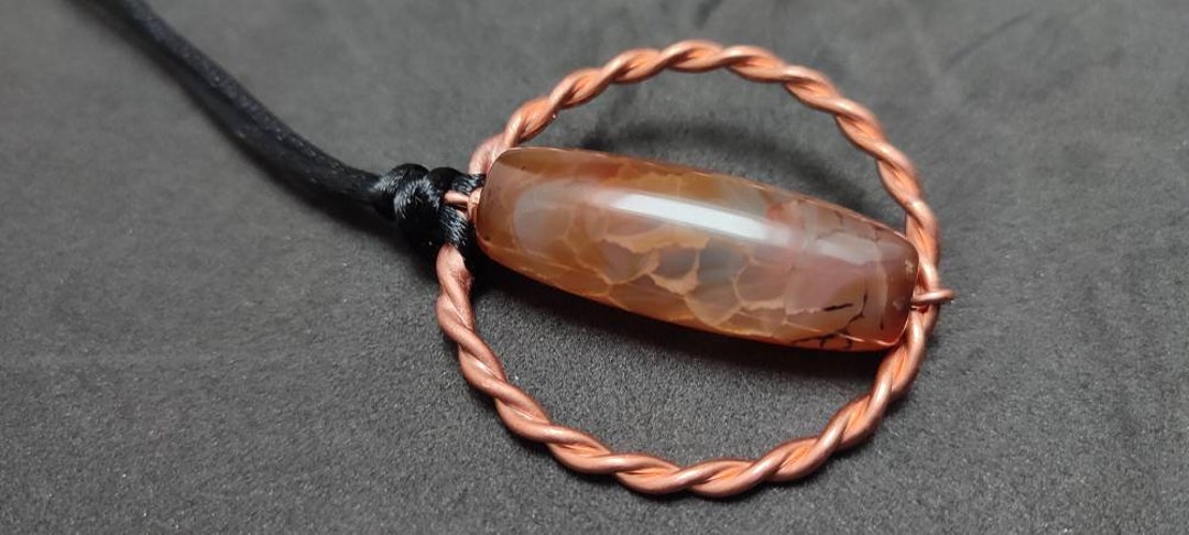 Tensor Ring 1/16 Empowerment Cubit Pendant Cornelian Big Bead Chakra ...