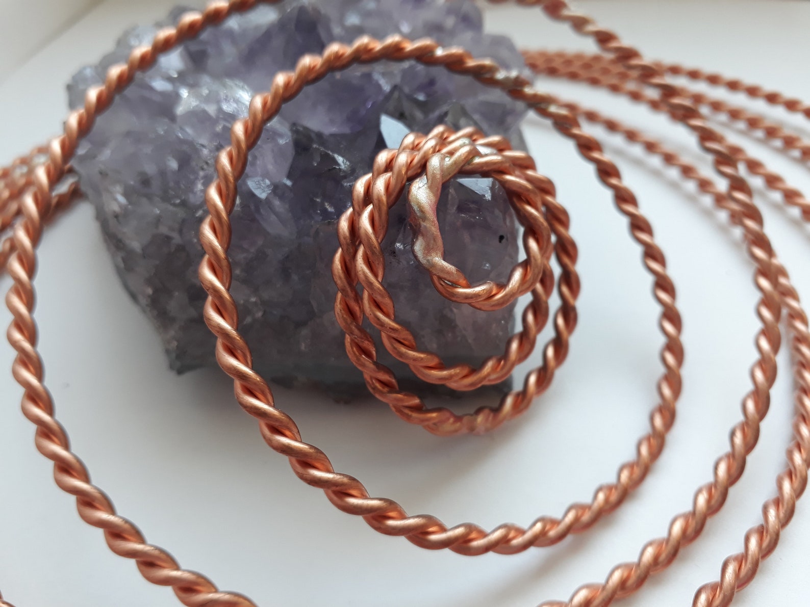 Copper Tensor Ring Straight Line Cubit 333 Mhz Energy Balance | Etsy