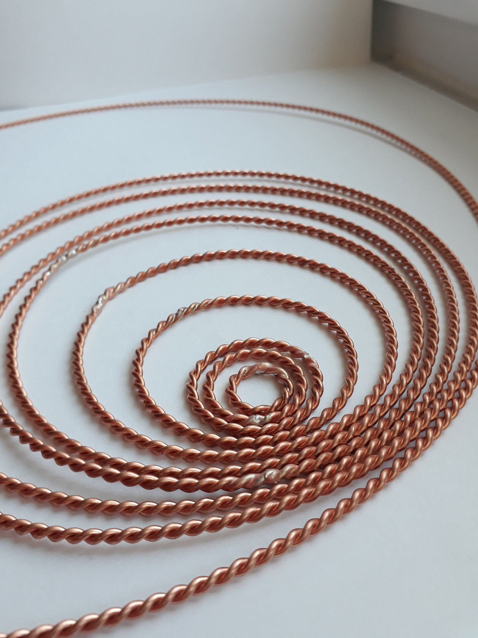 Copper Tensor Ring Straight Line Cubit 333 Mhz Energy Balance | Etsy