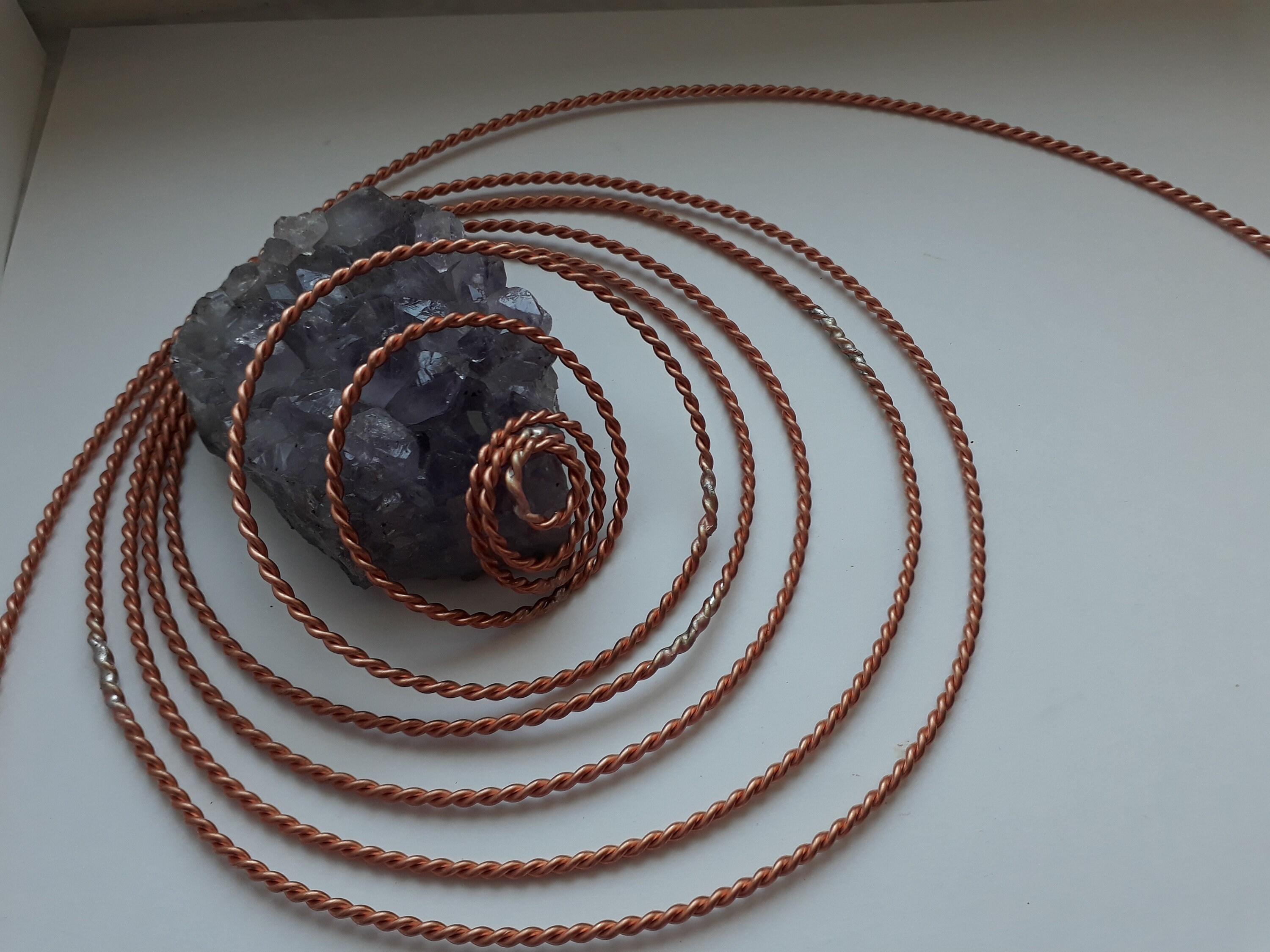 Copper Tensor Ring Straight Line Cubit 333 Mhz Energy Balance | Etsy