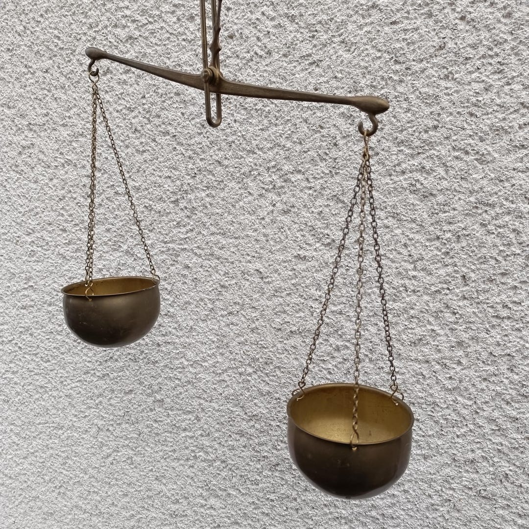 Vintage Balance Scales With Brass Bowls Large 38*48*12 Cm 15*19*4.7 ...