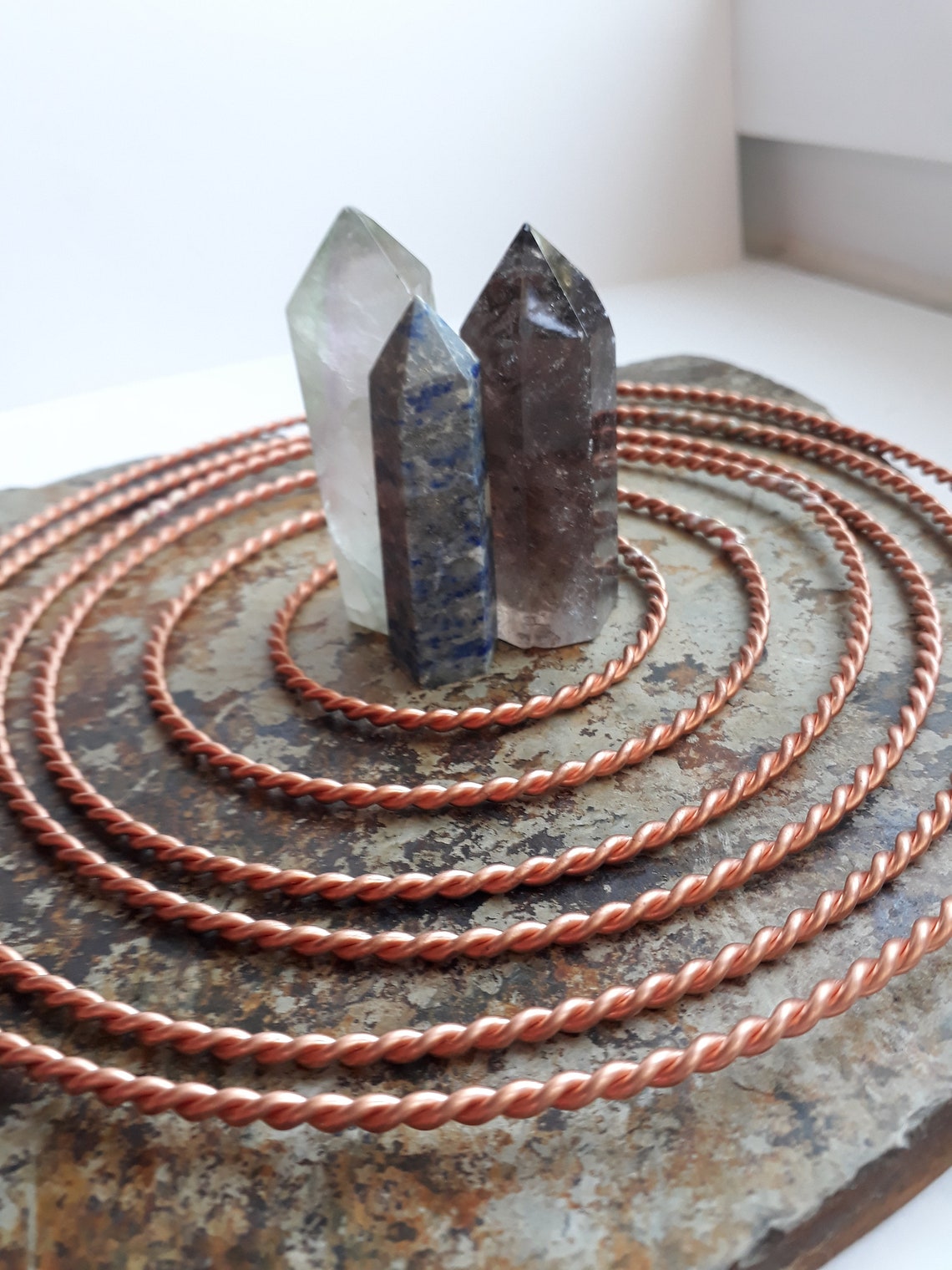 Copper Tensor Ring Straight Line Cubit 333 Mhz Energy Balance | Etsy