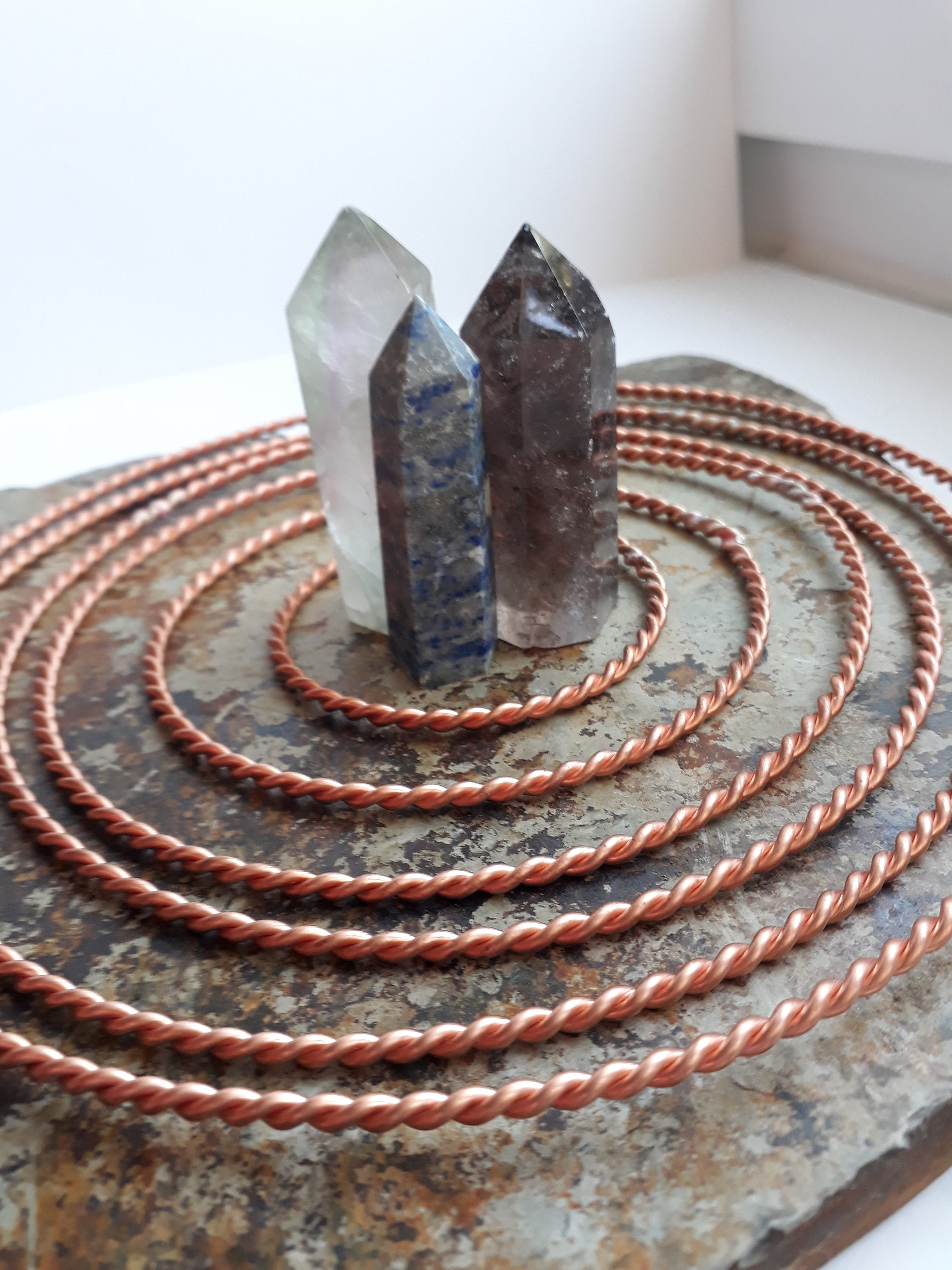 Copper Tensor Ring Straight Line Cubit 333 Mhz Energy Balance | Etsy