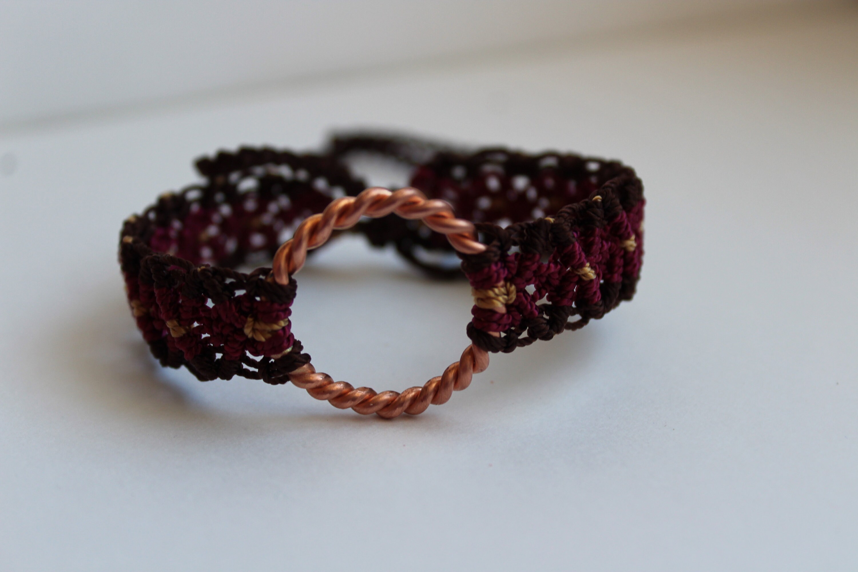 Macramé Bracelet With a Tensor Ring 1/32 Empowerment New Cubit | Etsy